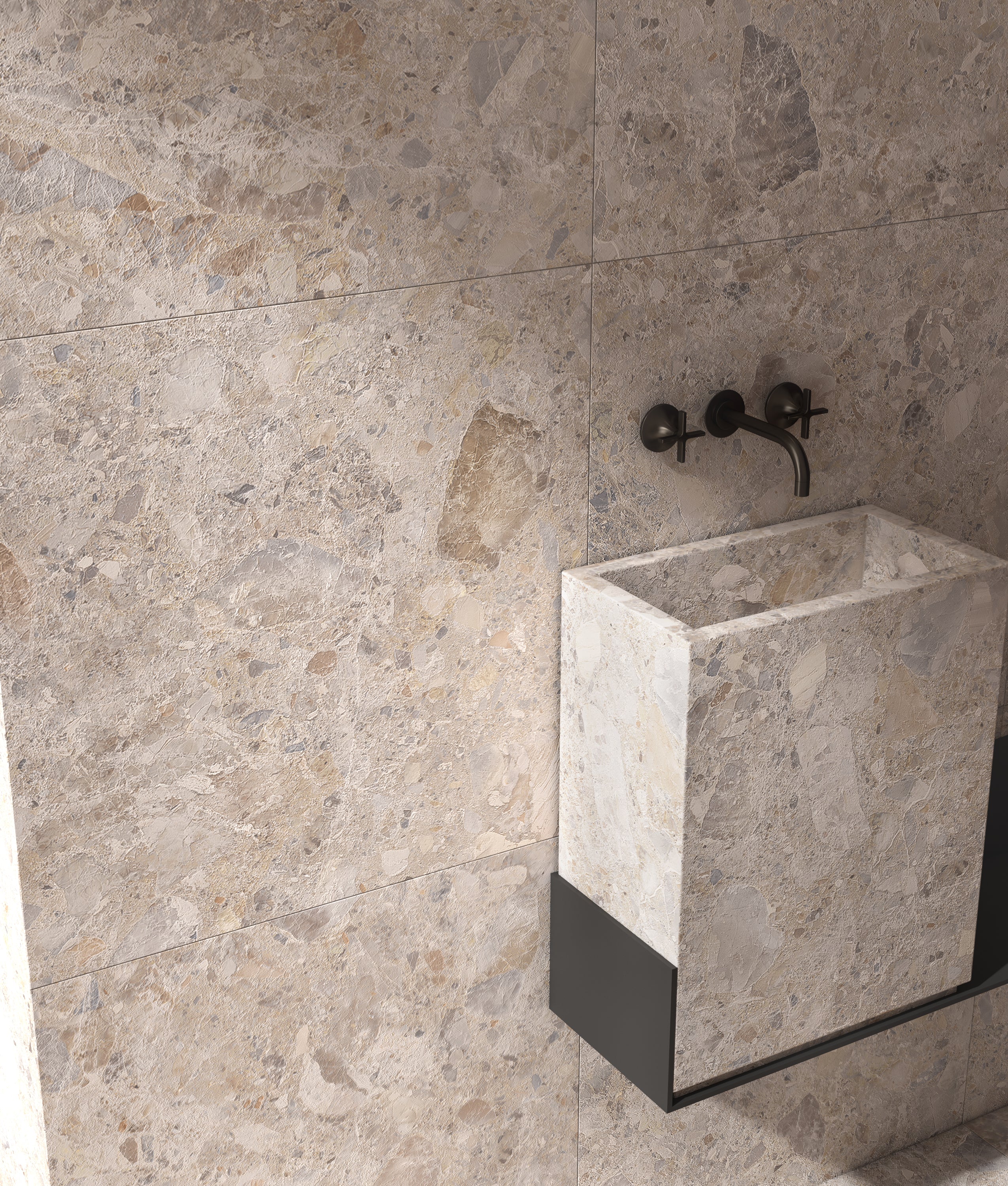 Roccia Terrazzo Floor and Wall Tiles – Ammonite Living
